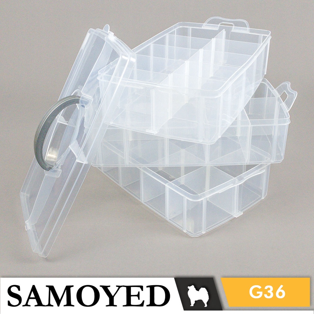 Jual Tempat / Kotak Plastik Penyimpanan Serba Guna 3 Lapis 30 Sekat ...