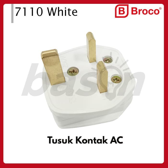 Jual Order Langsung BROCO Colokan AC | Type 7110 | UK Plug - Putih ...