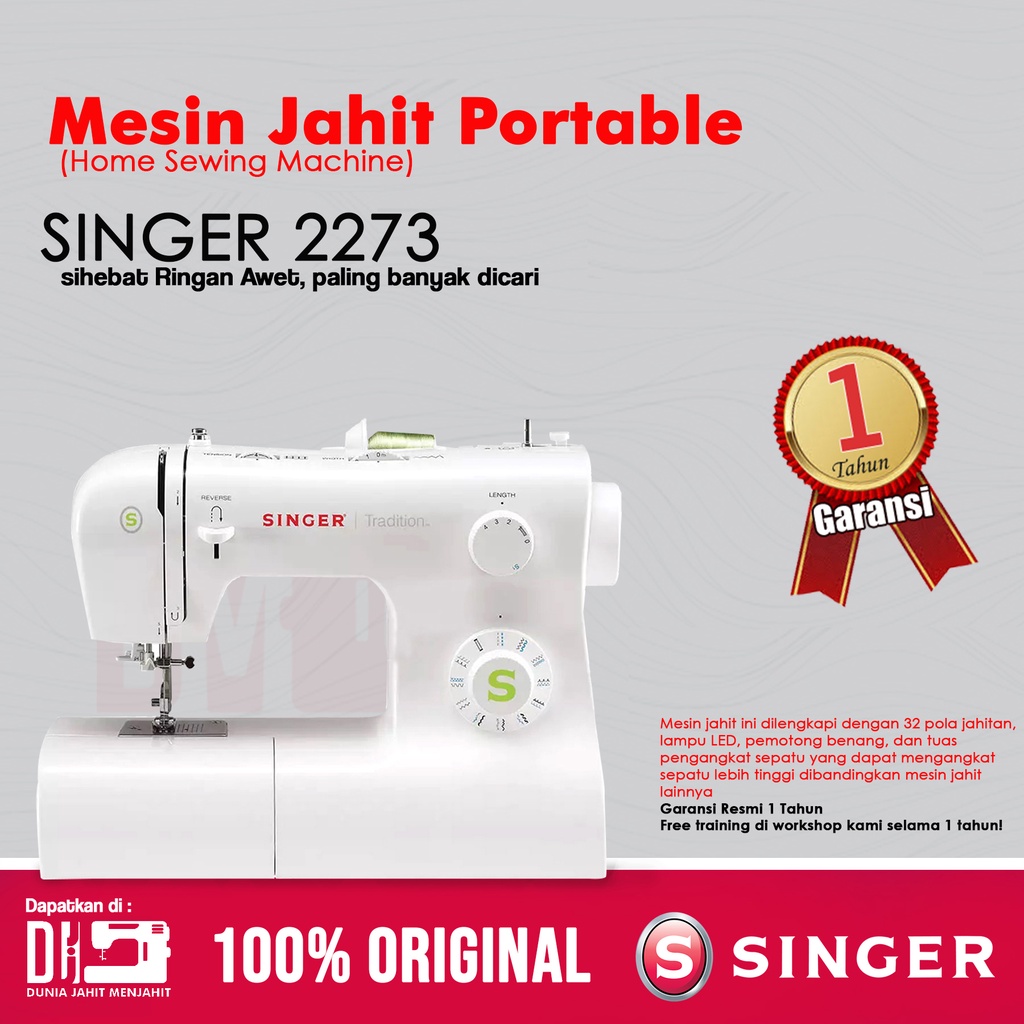 Jual Mesin Jahit SINGER Traditon 2273 Garansi Resmi Portable ...