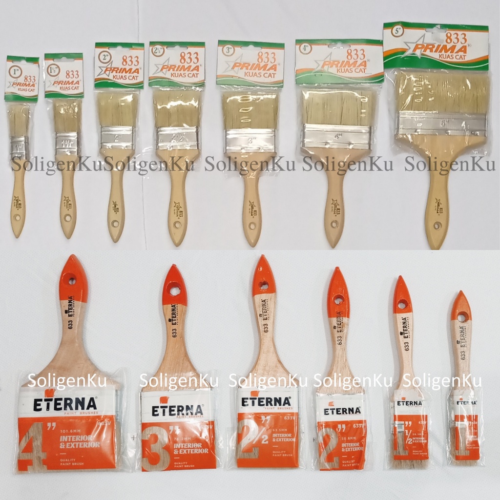 Jual Kuas Cat 1 | 1,5 | 2 | 2,5 | 3 | 4 Inch KuasTembok Kuas Dinding ...