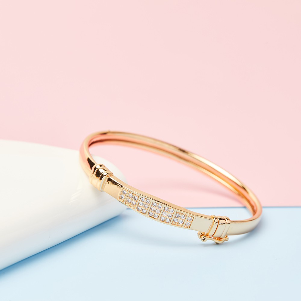 Jual Gelang Titanium Dewasa Anti luntur Gelang Aksesoris Gold Bangle ...