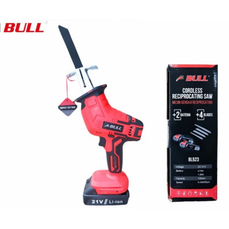 Jual Gergaji cordless baterai reciprocating bull bl523 | Shopee Indonesia