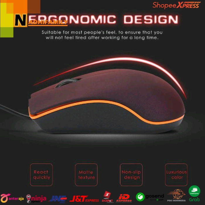 Jual Mouse Gaming Mini Ultra Tipis Warna Hitam Matte Dengan Kabel Usb ...