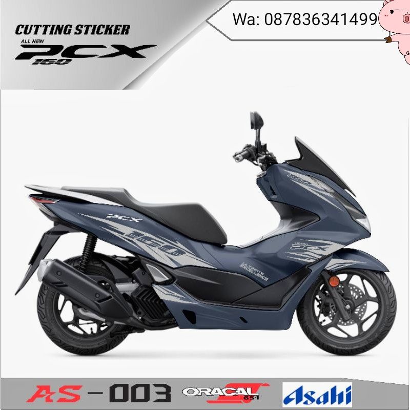 Jual Stiker Pcx 160 Cutting Stiker Honda Pcx 160 body hitam sticker ...