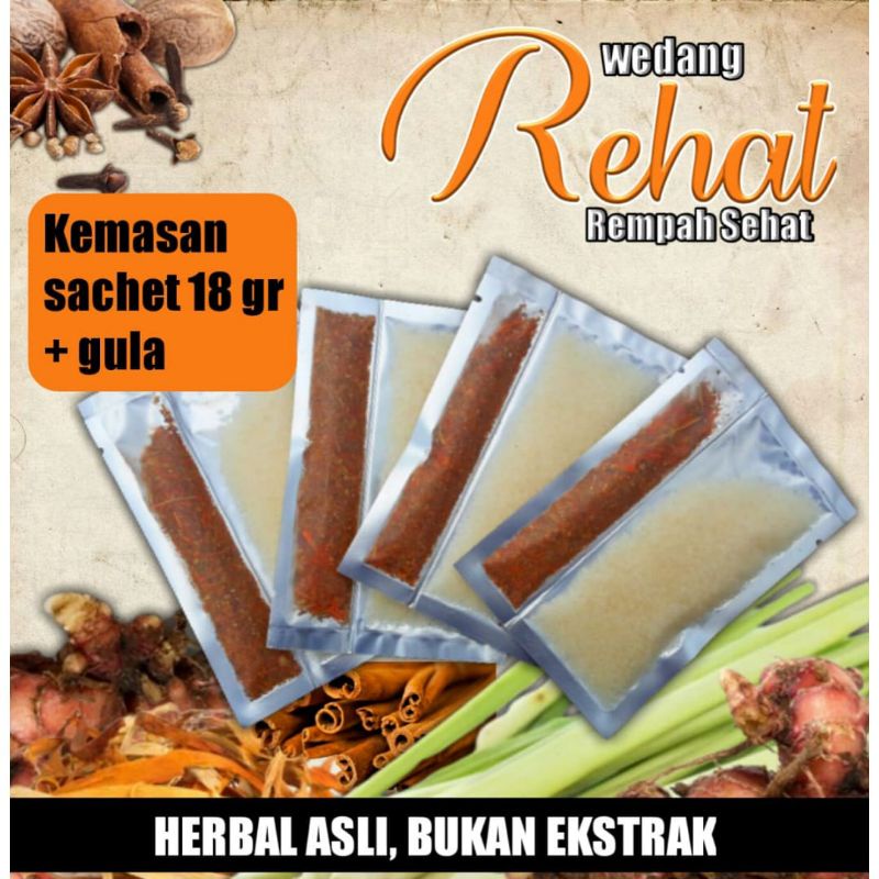 Jual Wedang Rehat (Rempah Sehat) plus gula isi 10 pcs | Shopee Indonesia