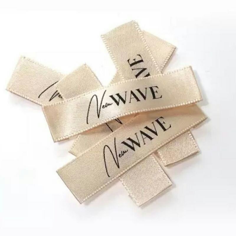 Jual Label satin custom label baju pita satin label merk nama pita box ...