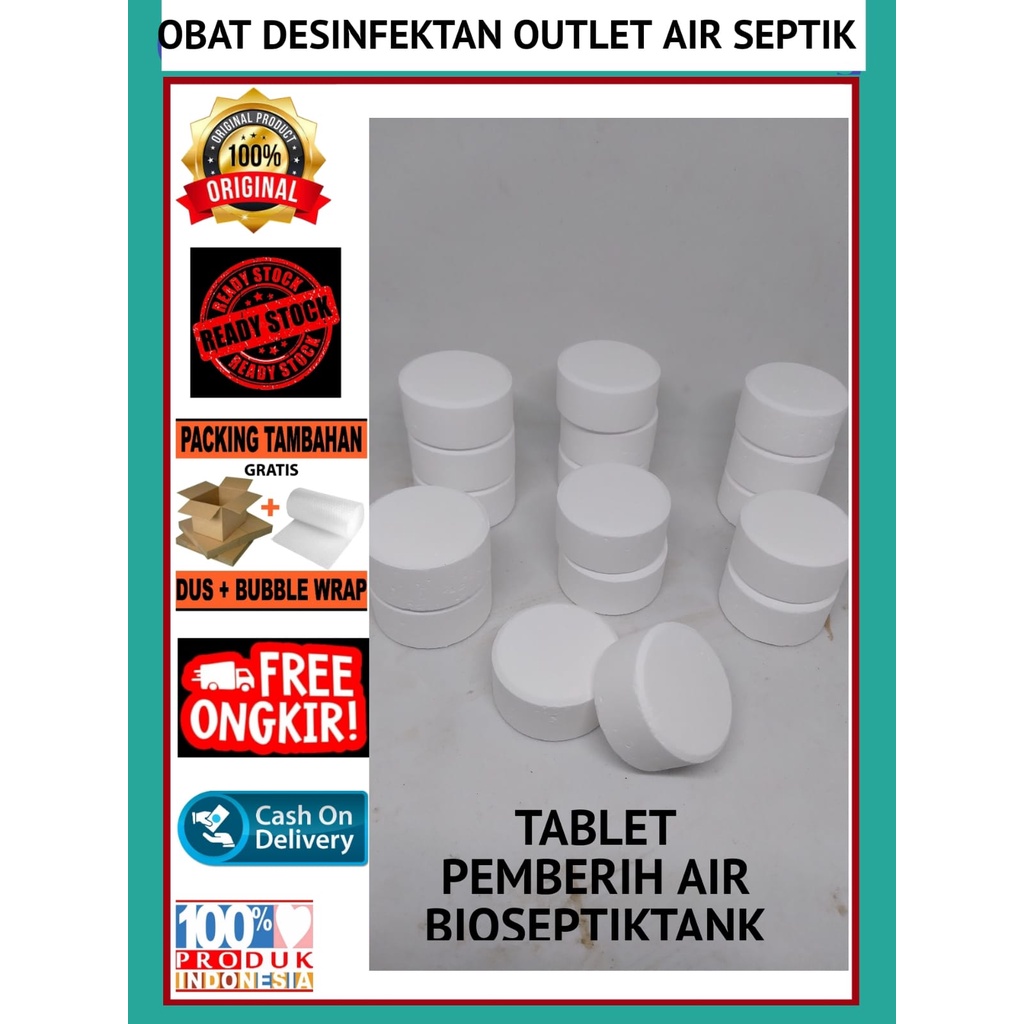 Jual Obat Tablet Klorin Pembunuh Bakteri Spiteng Penjernih Air Septic ...