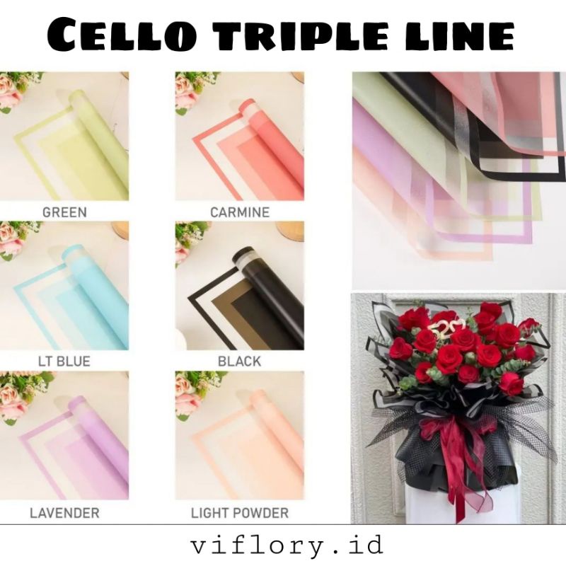 Jual KERTAS CELLO TRIPLE LINE (WAJIB TAMBAH DUS) | Shopee Indonesia