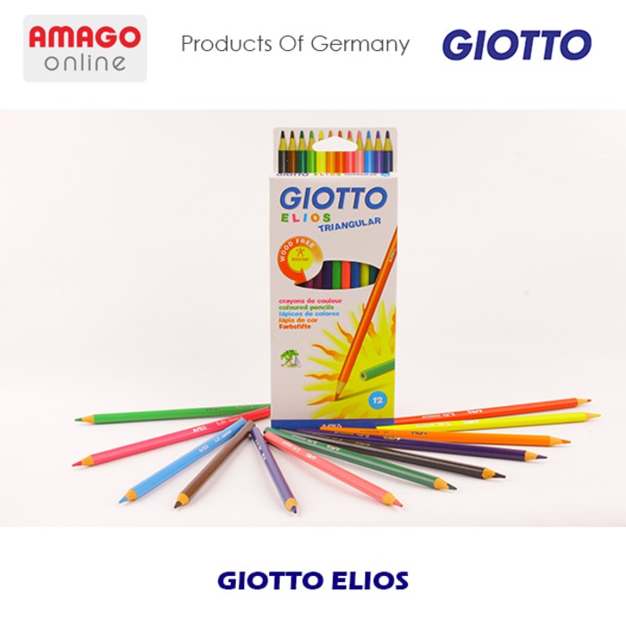 Jual GIOTTO Elios Triangular Colored - 24 Colors Pencil Pensil Warna ...