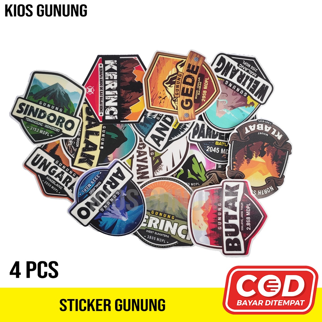 Jual sticker gunung sticker pendaki sticker outdoor vynil waterproof ...