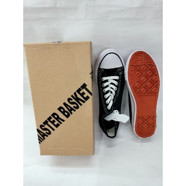 Jual sepatu sekola MB Master Basket original pendek hitam putih ...