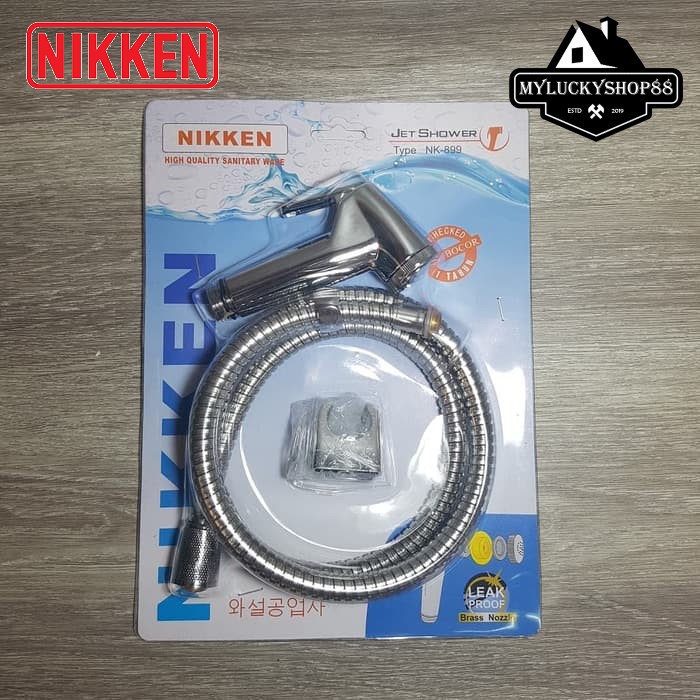 Jual Nikken Jet Shower Chrome - Shower Cebok Silver Selang Flexible ...