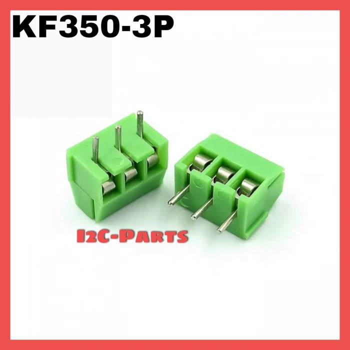 Jual KF 350 Green Terminal Block Hijau KF350 3 pin 3p Screw 3.5mm 3Pin PCB | Shopee Indonesia