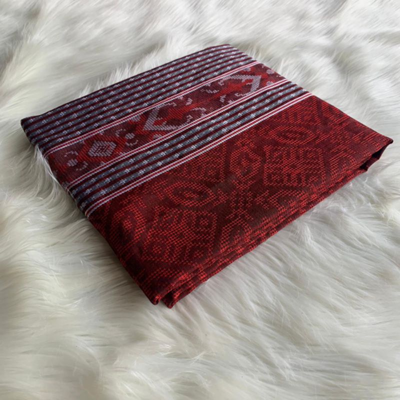 Jual kain tenun songket baron palembang gorga batak pekelongan merah ...
