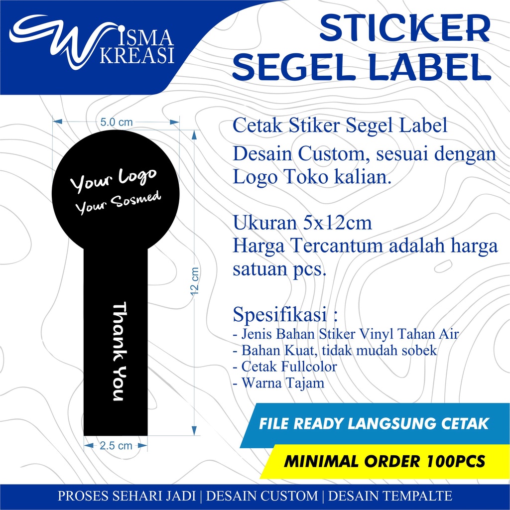 Jual Cetak Stiker Segel / Label seal / Sticker Seal Pengunci Kemasanan ...