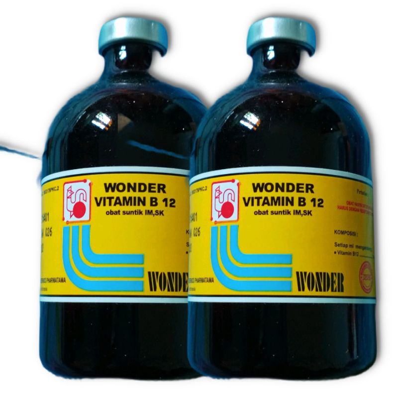 Jual Wonder vitamin B12 obat suntik IM,SK vitamin B12 1mg wonder ...