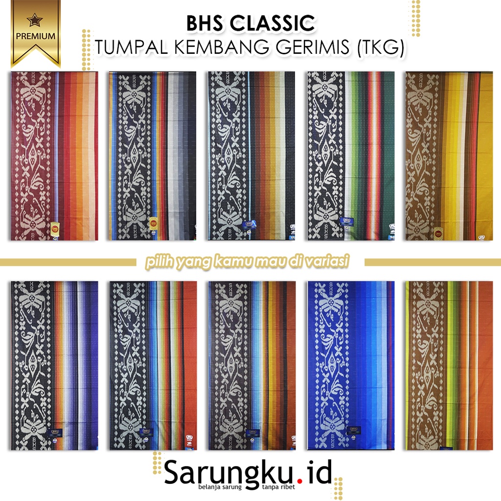 Jual SARUNG BHS CLASSIC TUMPAL KEMBANG GERIMIS (TKG) | Shopee Indonesia