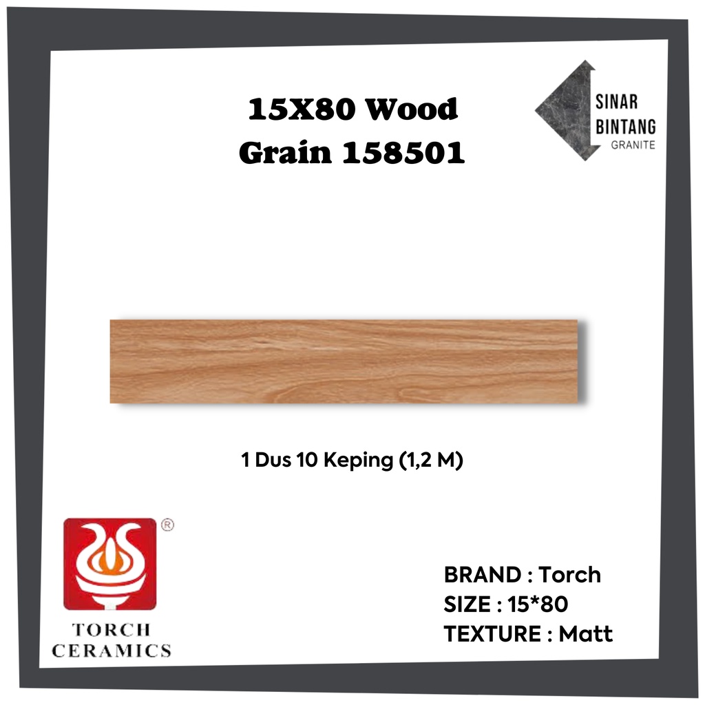 Jual Granit 15X80 | Granit Lantai Wood Grain 158501 TORCH | Shopee Indonesia
