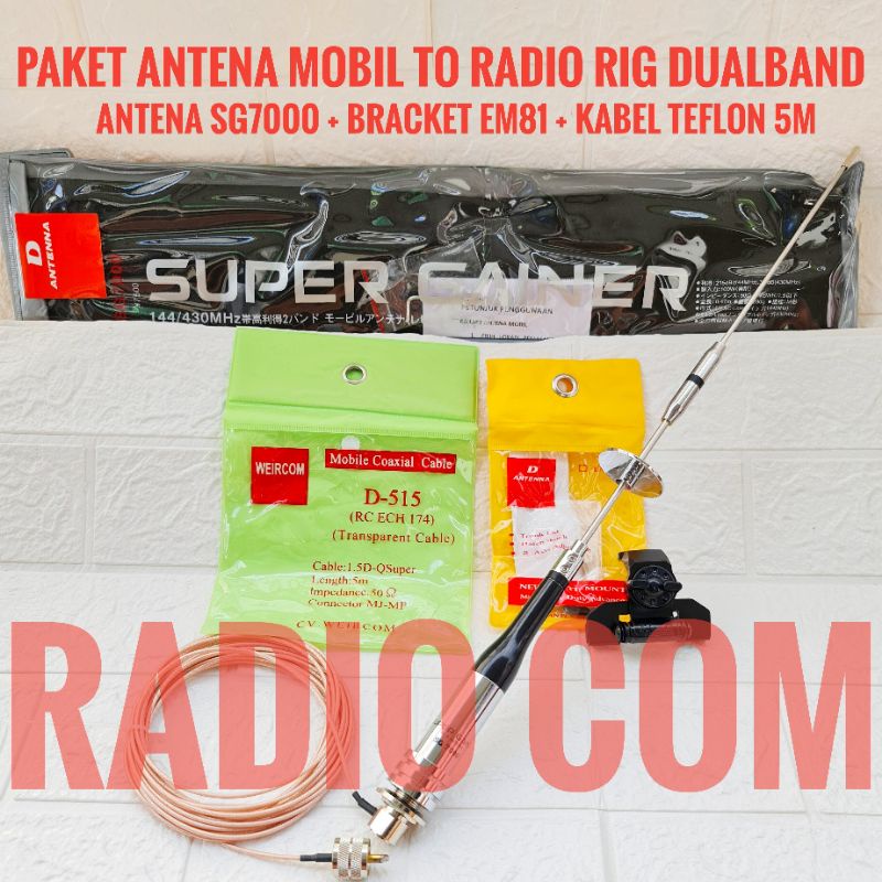 Jual PAKET ANTENA MOBIL SUPER GAINER SG7000 ANTENA RIG MINI UV8900 ...