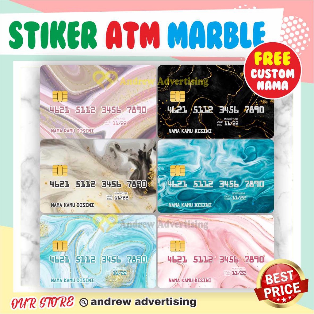 Jual MARBLE CARD THEME | GARSKIN / STIKER KARTU ATM / SKIN KARTU ATM ...