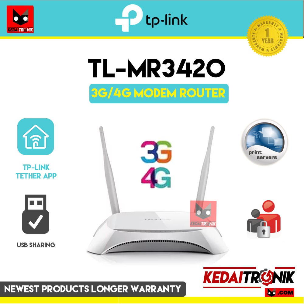 Jual TP-LINK TL-MR 3420 Router 4G/3G Modem NEW FIRMWARE | Shopee Indonesia