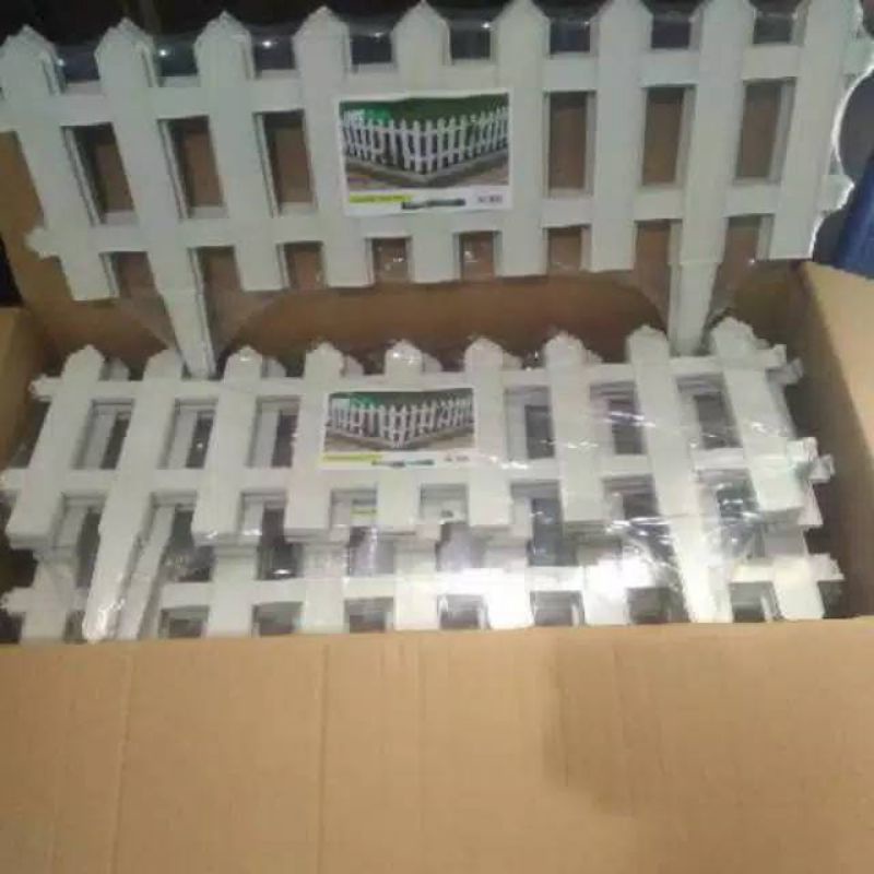 Jual Pagar taman plastik/Pagar shaby lurus putih | Shopee Indonesia