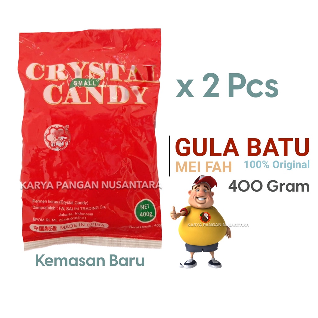 Jual PAKET GULA BATU MEI FAH LUMP ROCK SUGAR GULA BATU 2 PACK X 400 GR ...