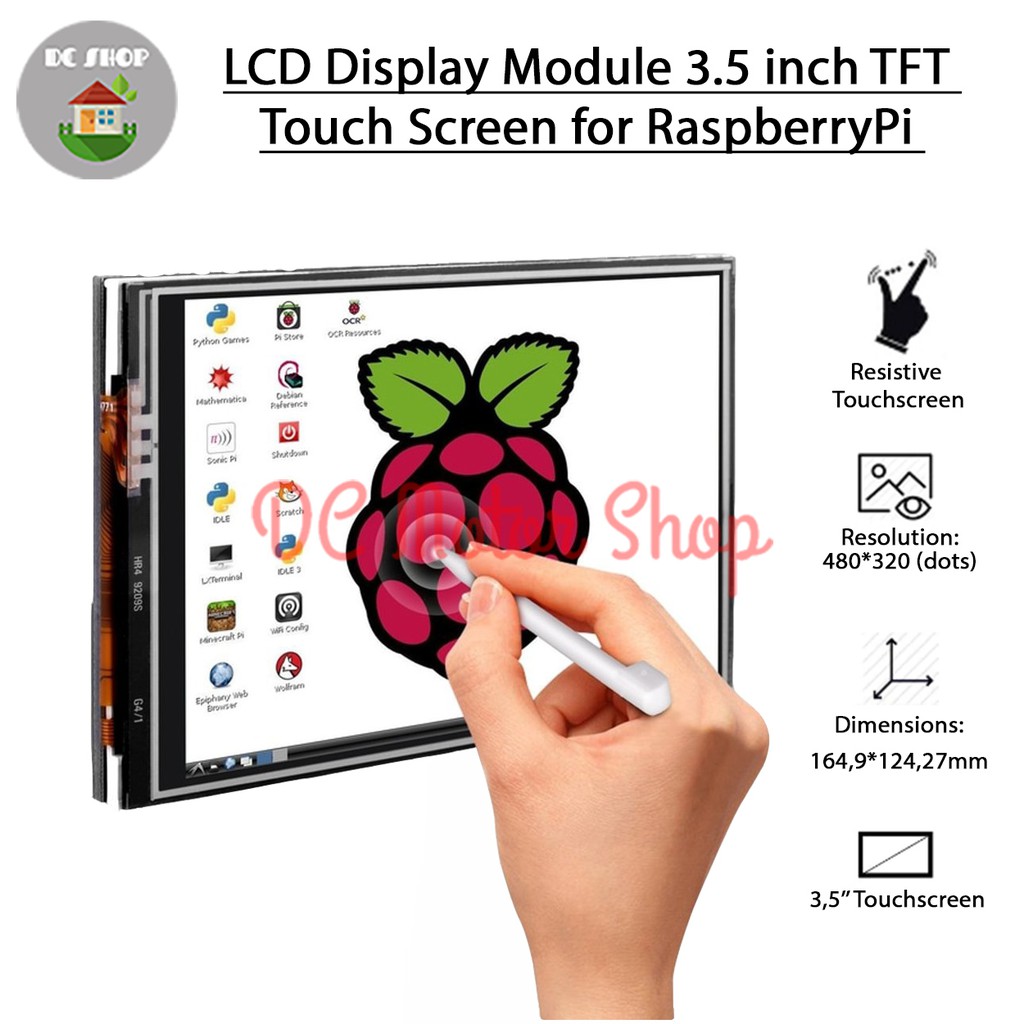 Jual LCD Display Module 3.5 inch TFT Touch Screen for RaspberryPi A+/B ...