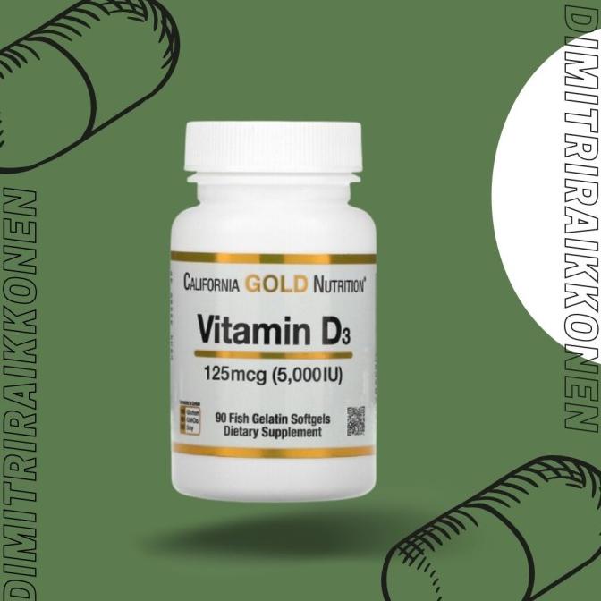 Jual California Gold Nutrition Vitamin D3 125 mcg 5000 IU 90 Softgel Lc ...