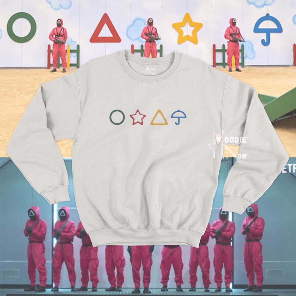 Jual CT - BASIC SWEATER SQUID GAME LOGO GULALI DALGONA CANDY SIMBOL ...