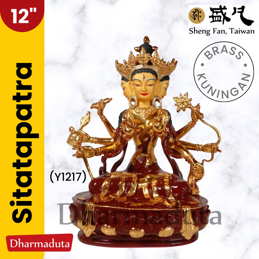 Jual Sheng Fan Sitatapatra 12in Kuningan Emas Brass Gold Taiwan White ...