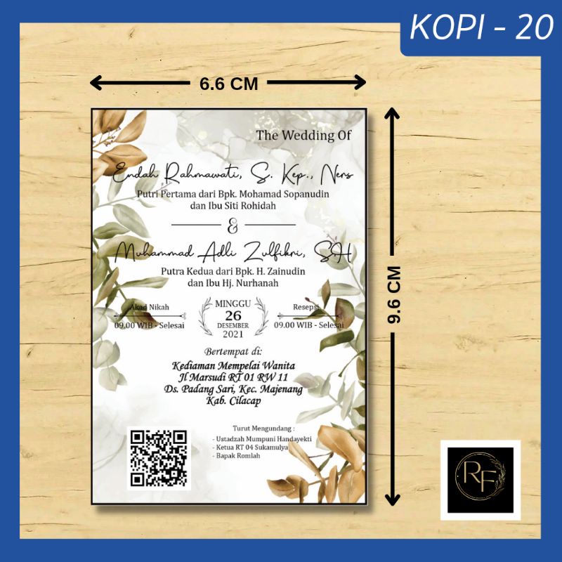 Jual Undangan Kopi Mini Pernikahan [50pcs] ( UK-20 ) | Shopee Indonesia