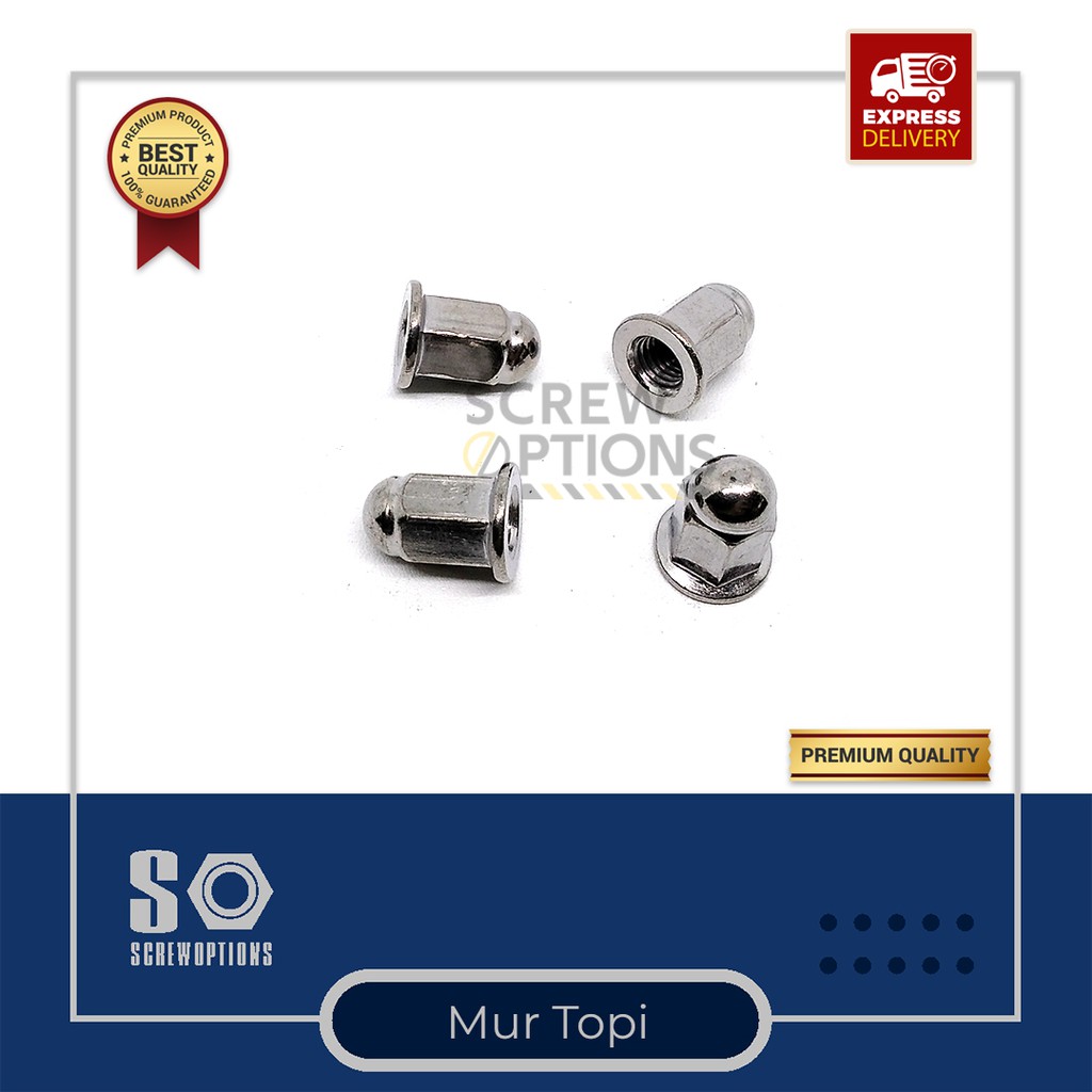Jual Mur Topi M6 FCN Flange Cap Nut Panjang | Shopee Indonesia