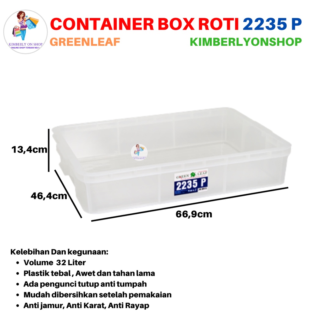 Jual Container Box 32 Liter 2235 P Green Leaf | Shopee Indonesia