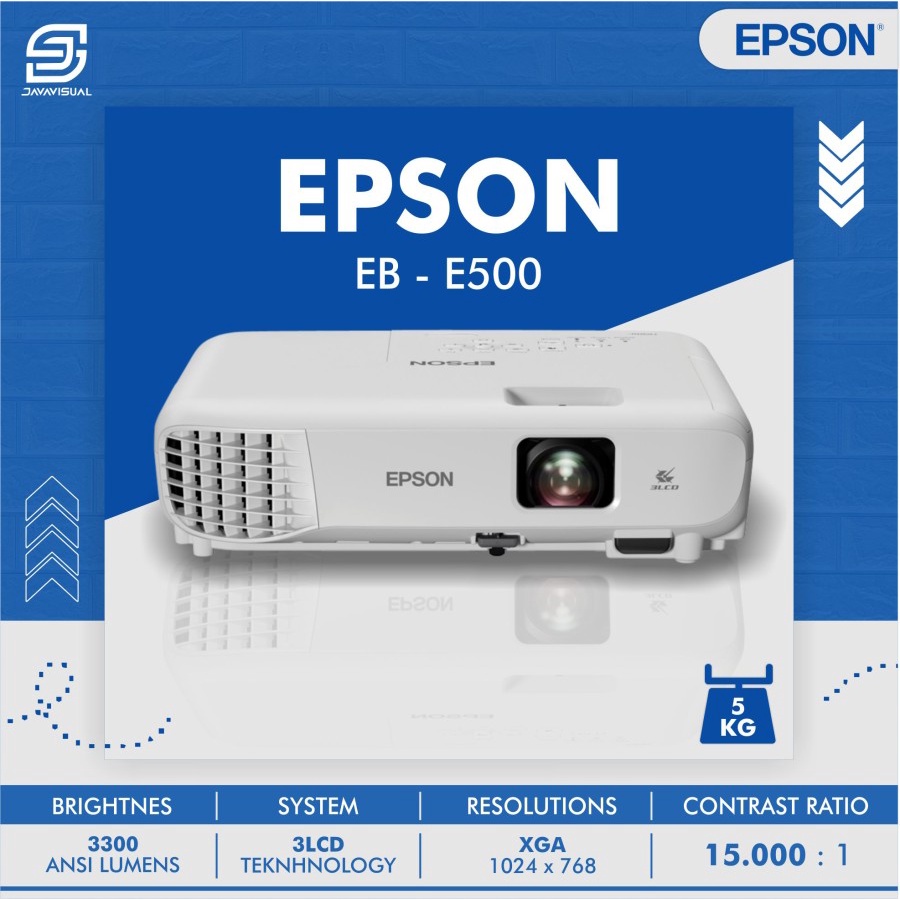 Jual [JaVis] Proyektor Epson EB-E500 LCD 3300 lumen XGA Projector E500 ...