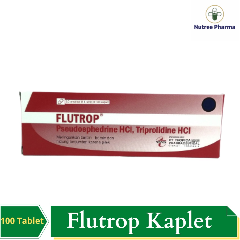 Jual ⚡MURAH & DIJAMIN ORI⚡ FLUTROP TABLET ISI 100 TABLET | OBAT FLU ...