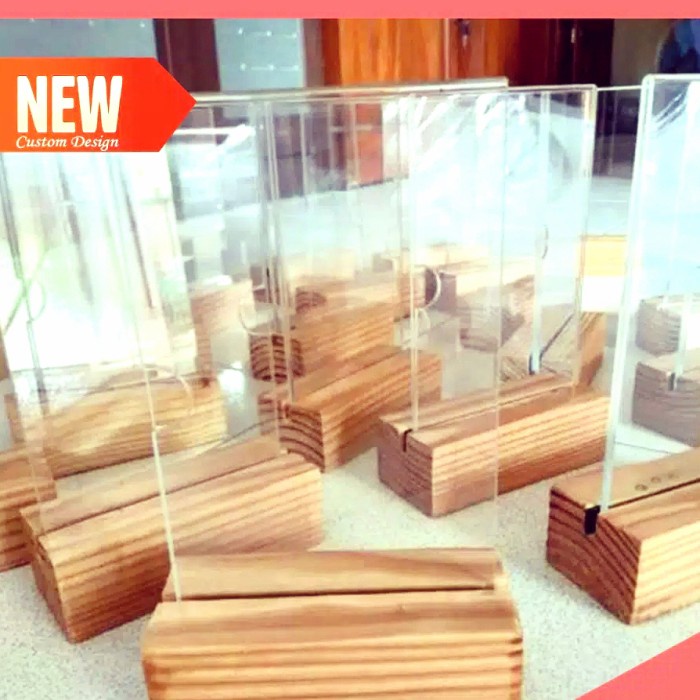 Jual stand kayu akrilik custom - 12,5Cm | Shopee Indonesia