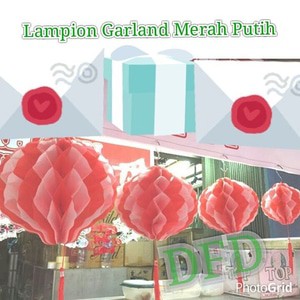 Jual Dekorasi 17an / Lampion Garlan Bendera Merah Putih Dirgahayu (Uk ...