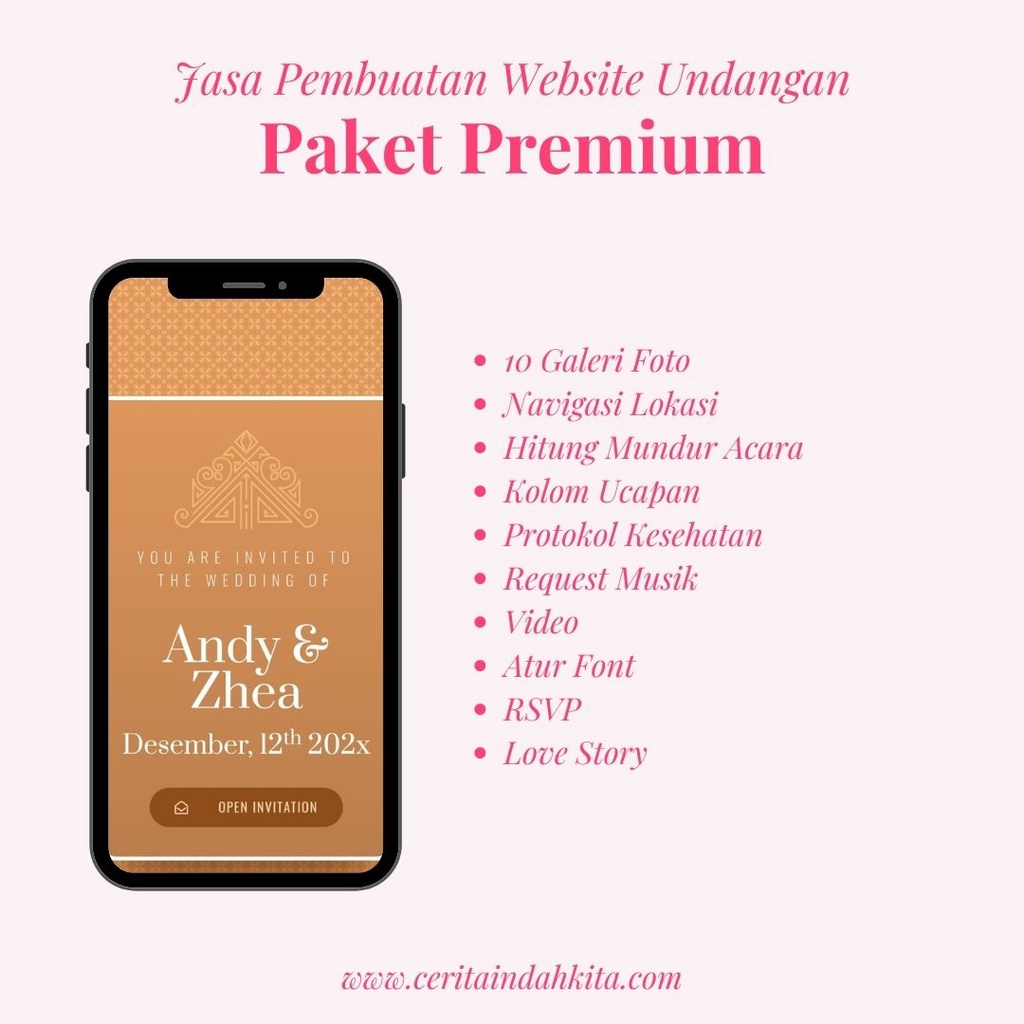 Jual Undangan Digital Paket Undangan Online Undangan Website Wedding ...