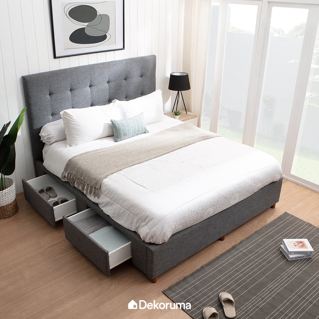 Jual Dekoruma TAKEO Dipan Tempat Tidur Minimalis dengan Storage ...