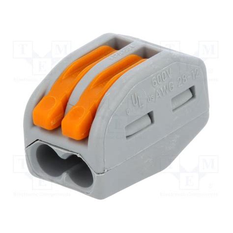 Jual WAGO Connector 2 Wire 222-412 Compact Terminal Block Lever Cage ...