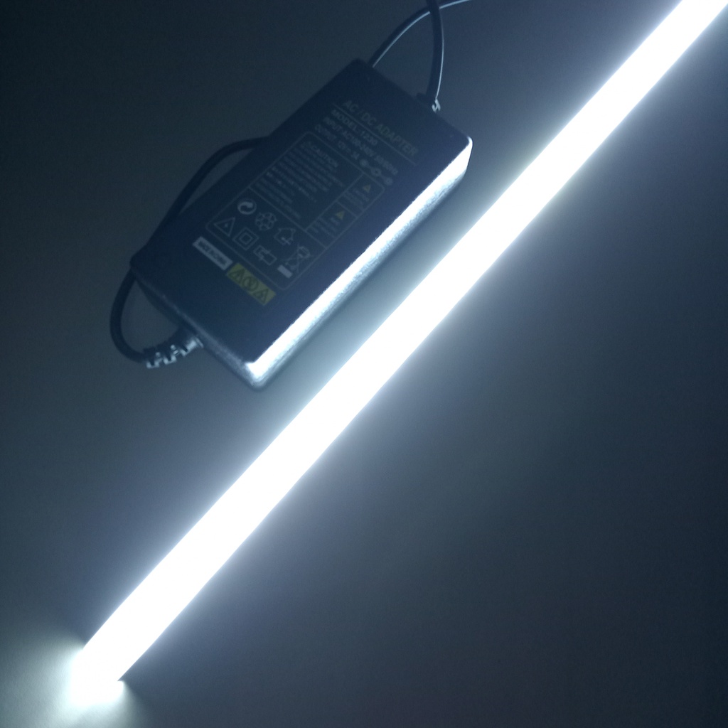 Jual lampu led aquarium panjang 1 meter cool white 18 watt + power ...