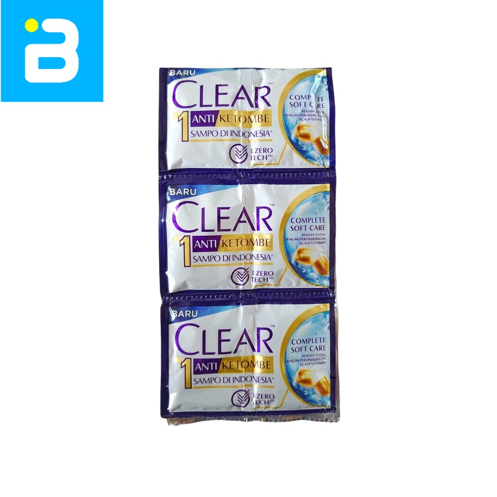 Jual Clear Anti Ketombe Complete Soft Care Sachet 12 x 9 ML | Shopee ...