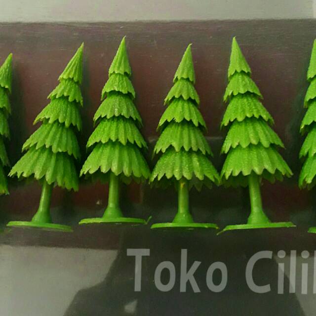 Jual pohon/cemara/plastik/frozen/dekor/kue/akuarium/maket/kerajinan ...