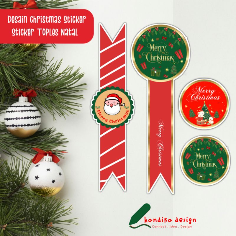 Jual DESAIN STICKER TOPLES NATAL KAMU/STICKER CRISTMAS/ TAHUN BARU ...