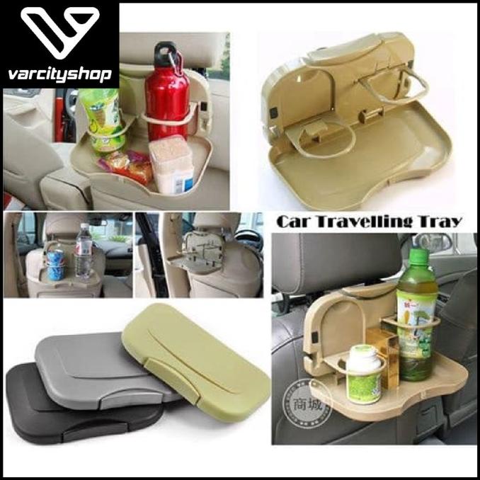 Jual Travel Dining Tray Meja portable mobil botol Car Rak Lipat Minum ...