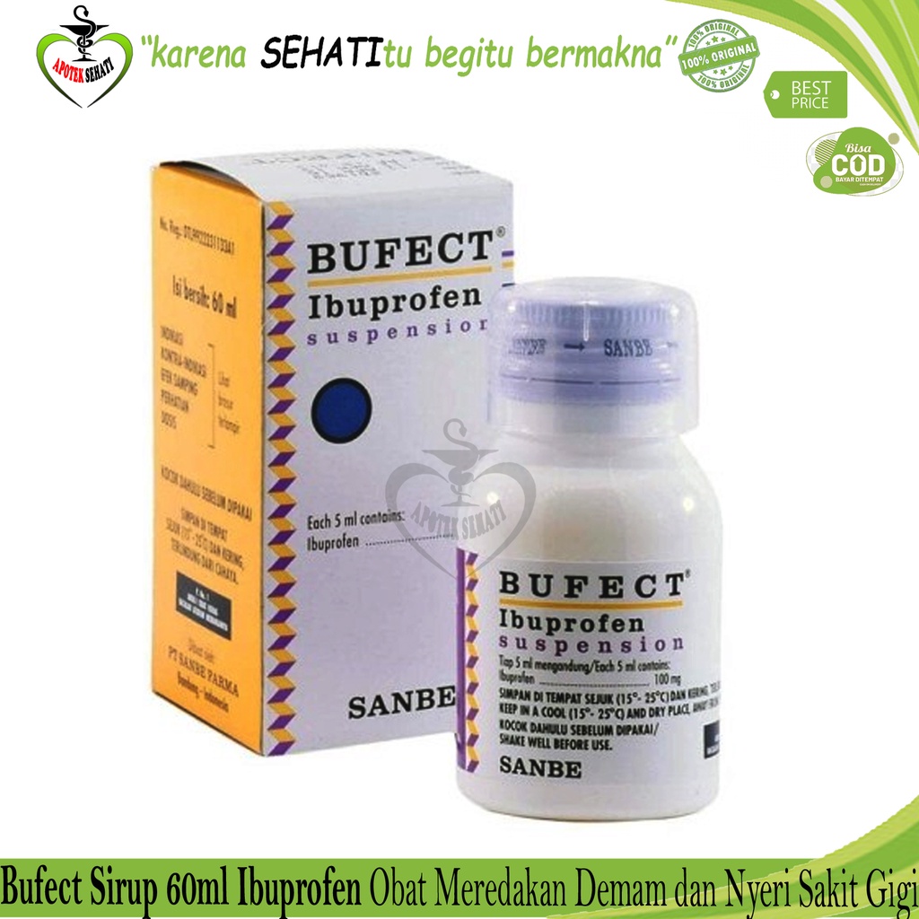Jual BUFECT SUSPENSI OBAT SAKIT GIGI DEMAM PUSING ANALGESIK | Shopee ...