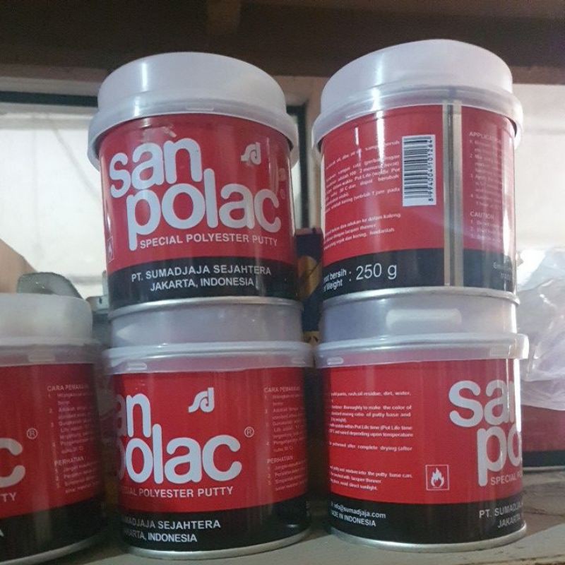Jual SAN POLAC SANPOLAC DEMPUL CAT MOBIL BESI DLL 250Gr | Shopee Indonesia