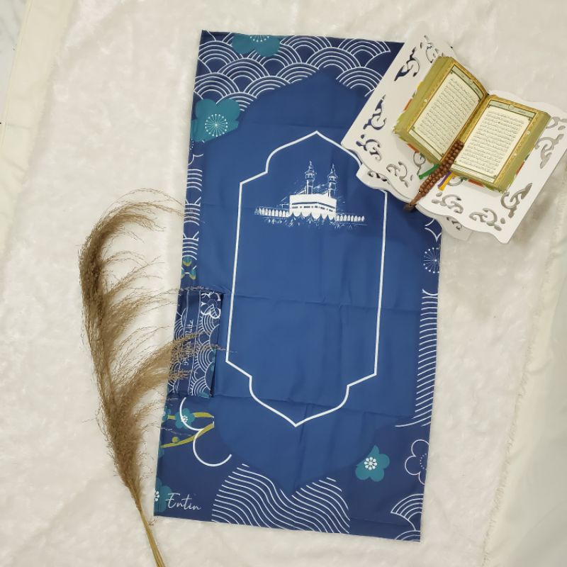 Jual Sajadah lipat kanvas custom nama /sajadah travel saku | Shopee ...