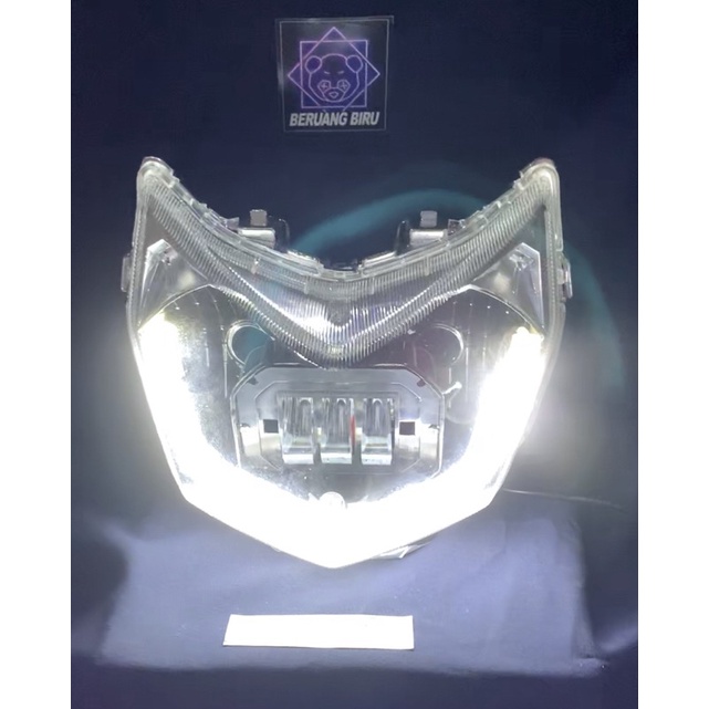 Jual lampu depan supra x 125 fi custom led | Shopee Indonesia